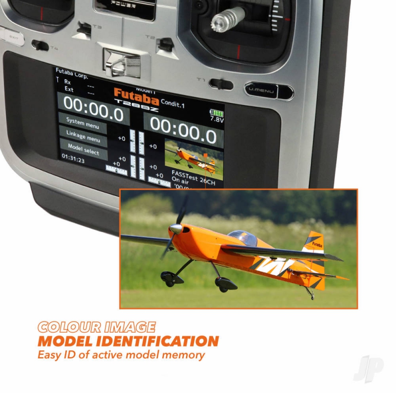 Futaba T26SZ 26-Channel Air Radio - Black with Touch Screen Features