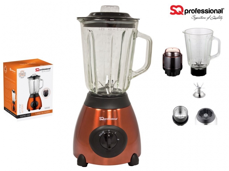 Gems Metallic SQPro500 P99093 Turbo Blender with Grinder (Amber Orange ...