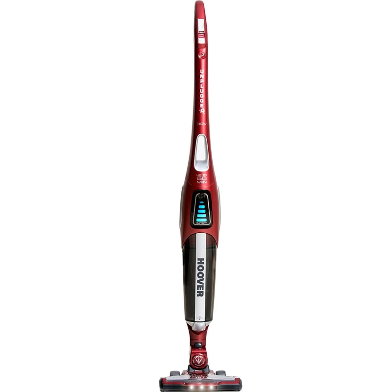 Hoover UNP300RA Unplugged Cordless Stick Vacuum in Red & Chrome ...