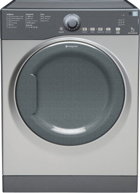 Hotpoint TVAL73CG 7kg Graphite Vented Freestanding Tumble Dryer ...