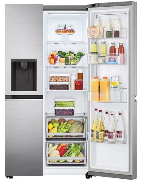 LG Electronics GSJV70PZTF American Fridge Freezer in Shiny Steel - LG ...