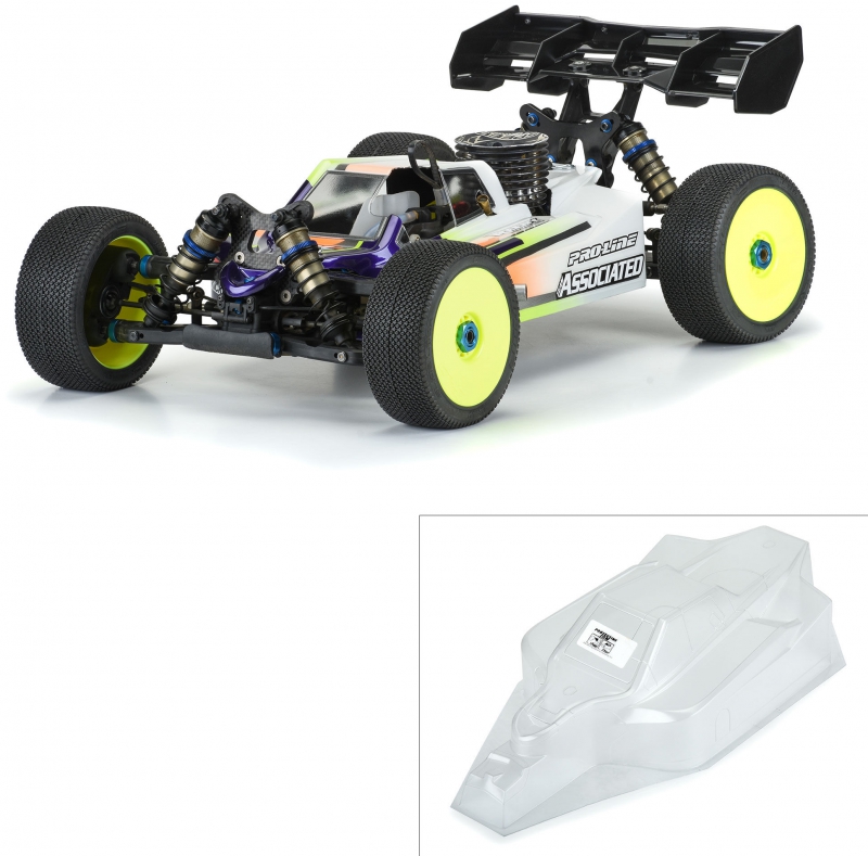 PRO 1/8 Axis Clear Body: RC8B3.2 & AE RC8B3.2e (with LCG Battery G ...