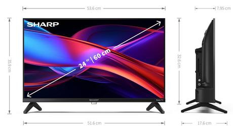 Sharp 1T-C24GD2225K 24" HD Ready Frameless Smart Roku TV - Sharp - TV ...
