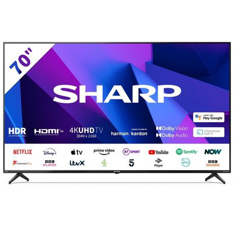 Sharp 4T-C70FN2KL2AB 70" 4K Ultra HD LED Smart TV With Google Assist - Sharp - TV & Audio ...
