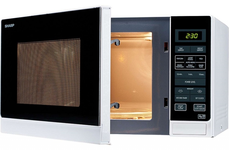 Sharp R372WM 900W 25L Freestanding Microwave Oven in White - Sharp ...