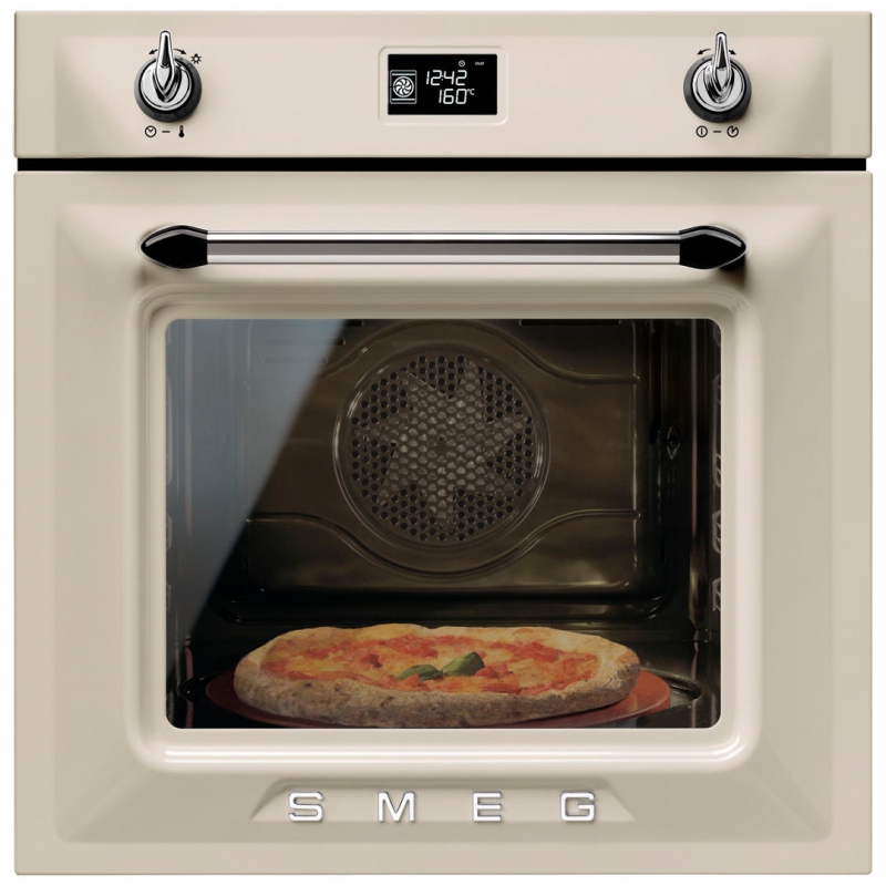 Smeg SFP6925PPZE1 Victoria Single Built in Pyrolitic Oven In Cream ...