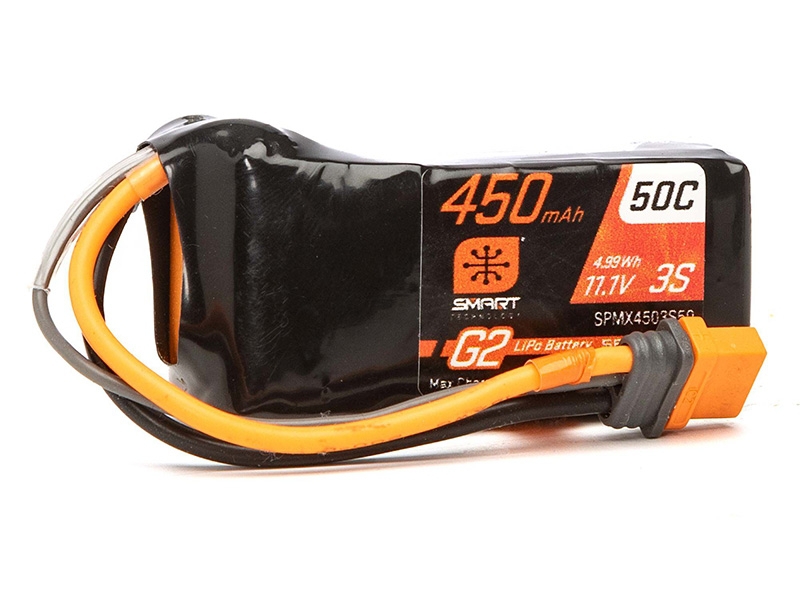 Spectrum - SPM 450mAh 3S 11.1V 50C Smart G2 LiPo Battery: IC2 O ...