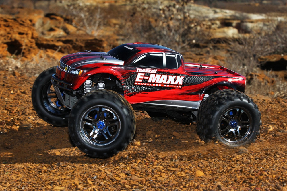 Traxxas - E-Maxx MXL-6S TSM (TQi/No Batt or Chg) C-TRX39086-4 RED ...