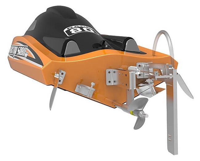 Volantex RC Vector SR80 Pro ARTR Boat (No Batt)- Black/Orange V798-4P ...