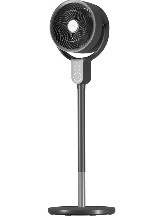 Vybra Graphite Dual Height Pedestal Fan – Tilt, Swing, Remote – VS001-OFG