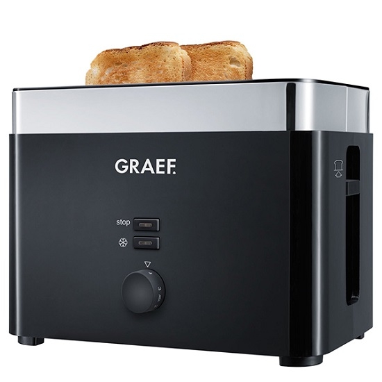 Appliance Electronics | Graef TO62.UK 2 Slice toaster in Black with ...