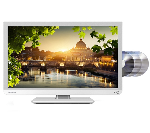 Appliance Electronics | Toshiba 24D1434DB 24 Inch HD Ready White LED TV ...