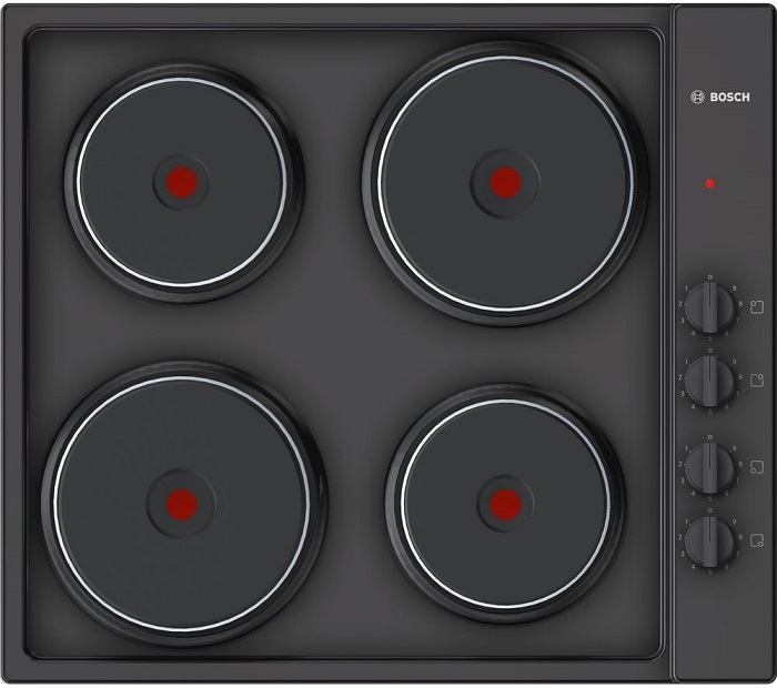 Appliance Electronics | BOSCH PEE686CA1 Electric Solid Plate Hob Black