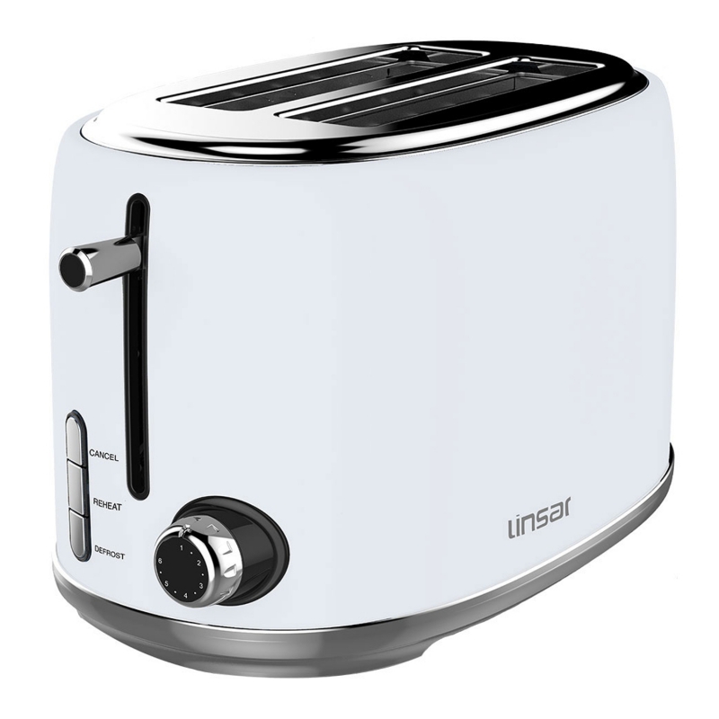 Linsar KY865WHITE 2 Slice Toaster in White