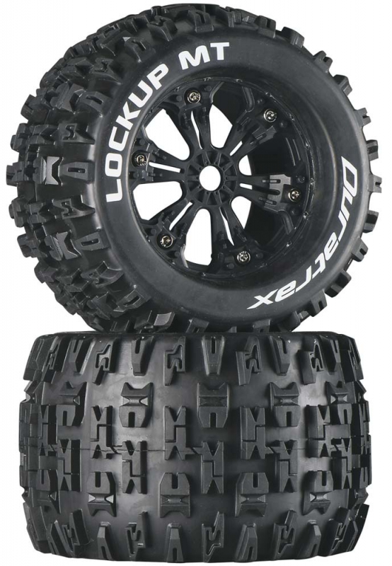 DURATRAX Lockup MT 3.8 inch Mounted Black (2) G-DTXC3578