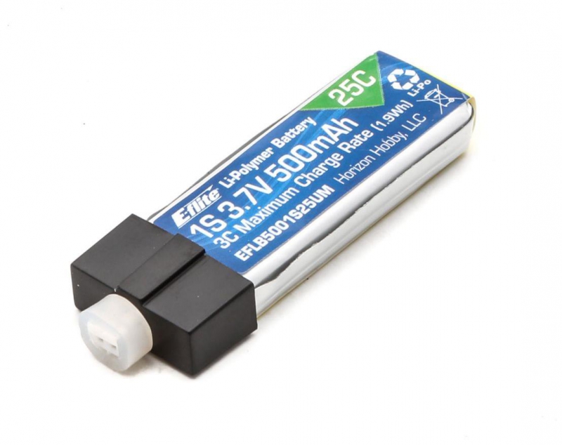 Appliance Electronics | EFL 500mAh 1S 3.7V 25C LiPo High Current UMX ...