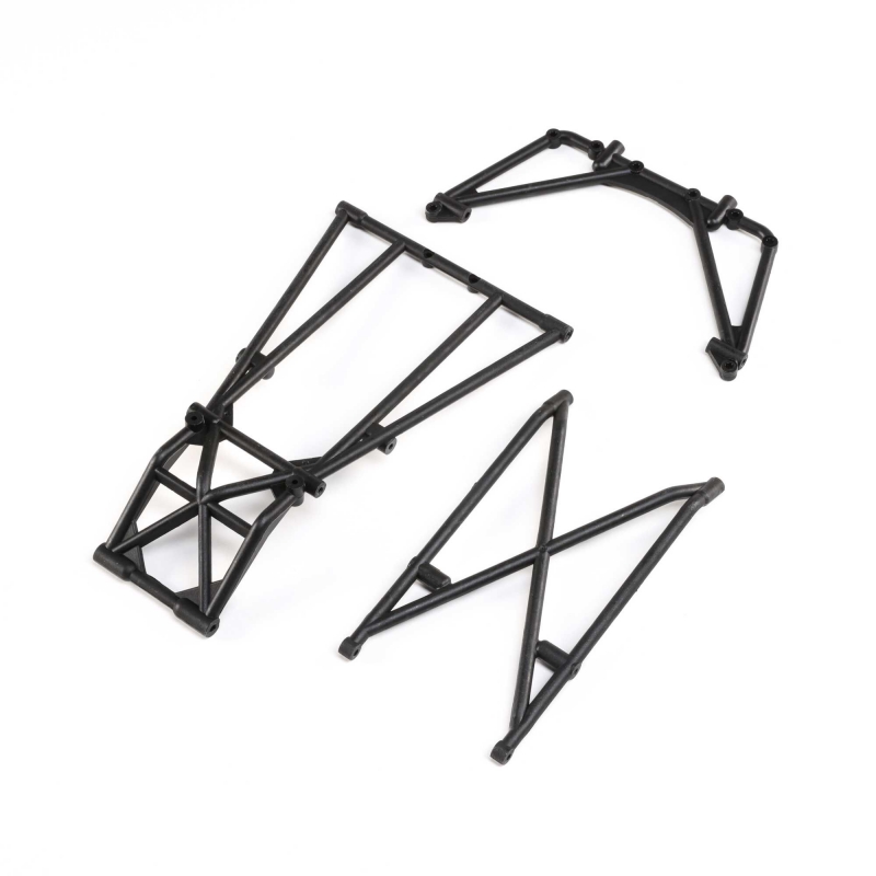 LOS Rear Cage and Hoop Bars, Black: LMT Z-LOS241044