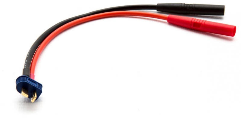 DYN Insulated Charge Adapter:Banana to Deans Comp Male O-DYNC0053