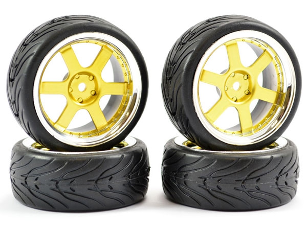 Appliance Electronics | Fastrax 1/10 Street/ Tread Tyre 6-Spoke Gold ...