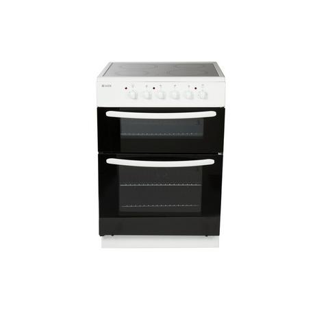 Haden HE60DOMW 60cm Double Oven Electric Cooker with Ceramic Hob ...