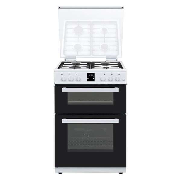 Appliance Electronics | Hostess DOG60W White 60Cm Double Oven Gas Cooker