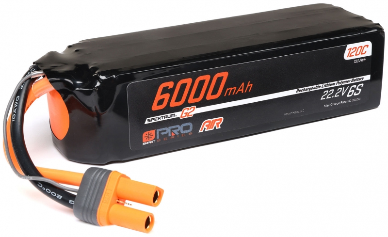 SPM 22.2V 6000mAh 6S 120C Smart G2 Pro Air LiPo Battery: IC5 O-SPMX ...