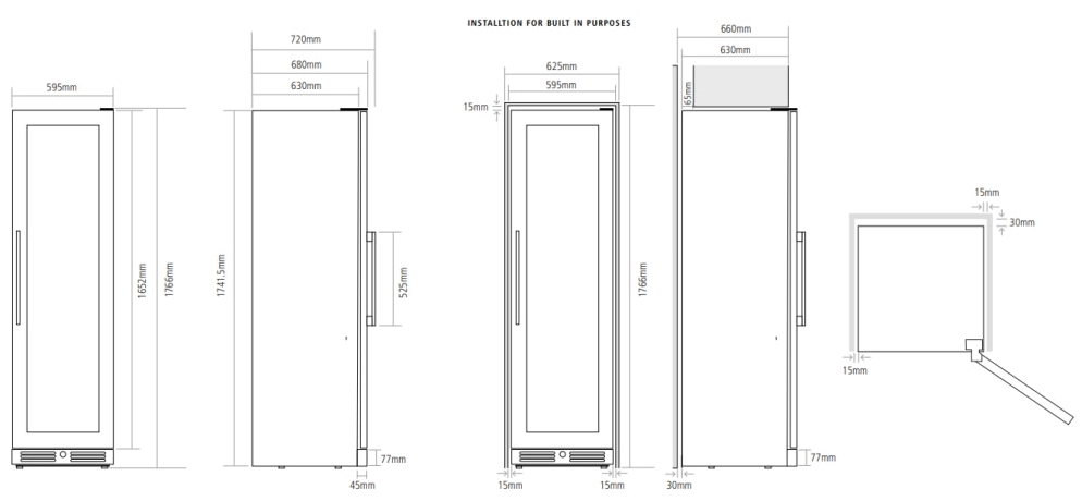 Appliance Electronics | Caple WF1553 60cm Freestanding Triple Zone Wine ...