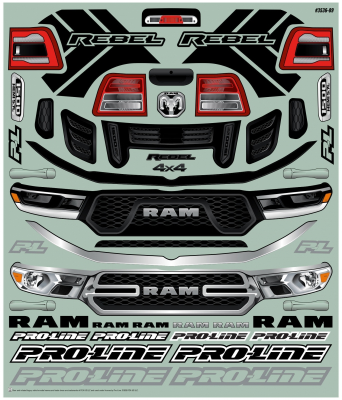 Appliance Electronics | PRO 1/8 Pre-Cut 2020 Ram Rebel 1500 Clear Body ...