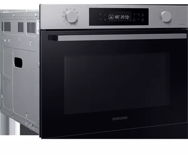 SAMSUNG Series 4 NQ5B4553FBS/U4 Built-in Compact Combination Microwave - Stainless Steel ...