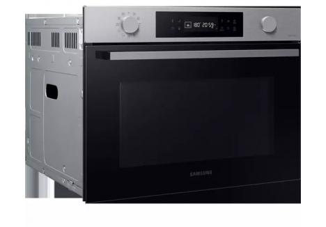 SAMSUNG Series 4 NQ5B4553FBS/U4 Built-in Compact Combination Microwave - Stainless Steel ...