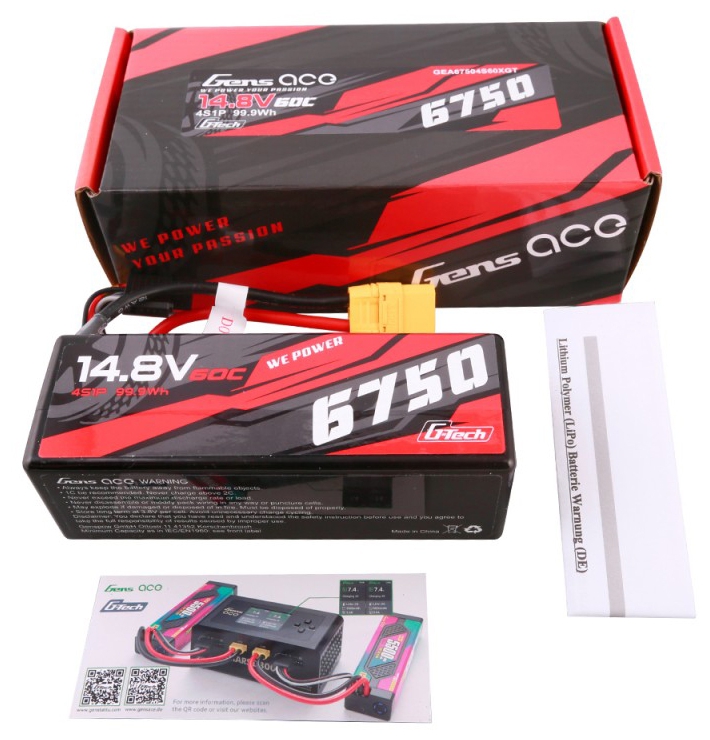 Appliance Electronics | GENSACE Li-Po Car G-Tech 4S 14.8V 6750mAh 60C ...