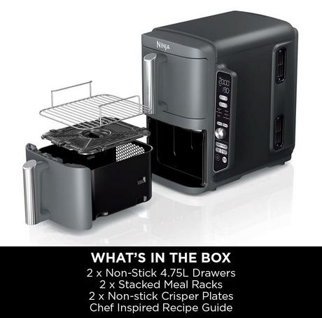 Appliance Electronics | Ninja SL400UK Double Stack XL 2-Drawer 9.5L Air ...
