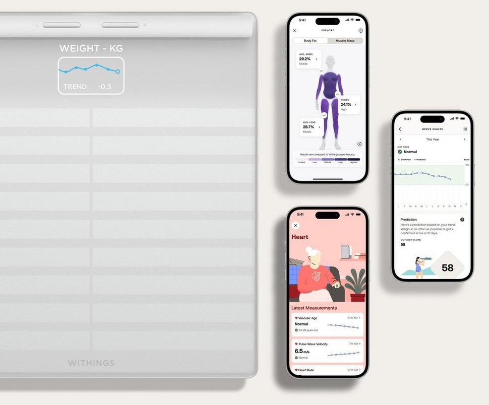 Appliance Electronics | WITHINGS WBS08W Body Scan Smart Scale - White