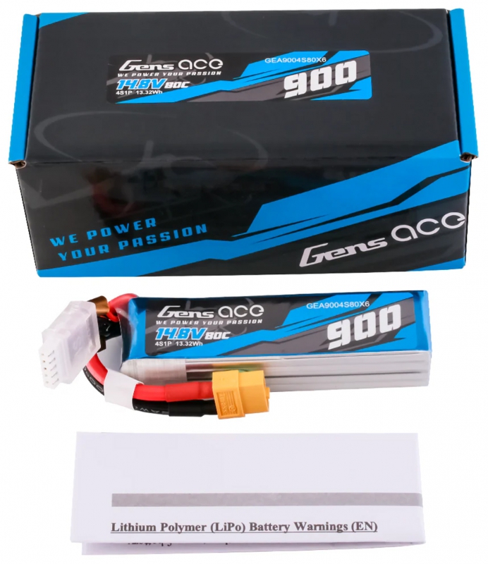 Appliance Electronics | Li-Po 4S 14.8V 900mAh 80C with XT60 - O-G4S0900 ...